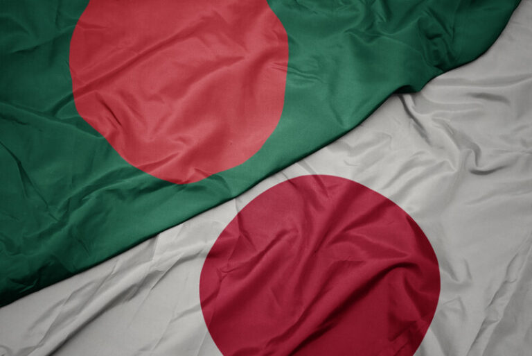 Why are Japan and Bangladesh flags similar?