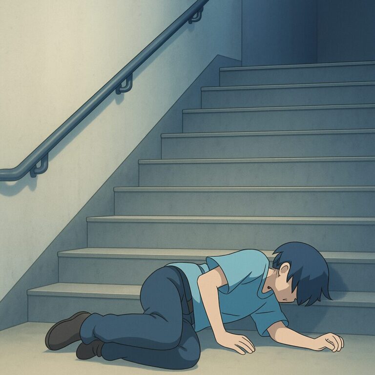 Falling Down the Stairs in Japan – meaning